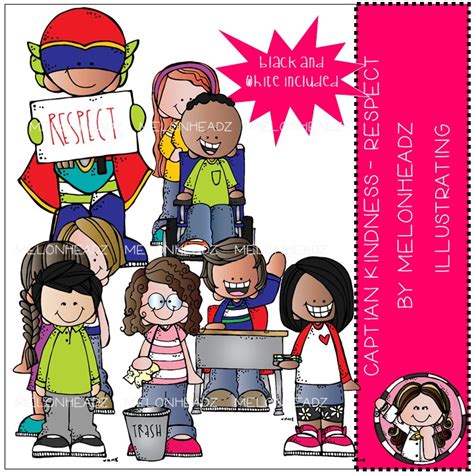 Captain Kindness Clip Art Respect Mini Melonheadz