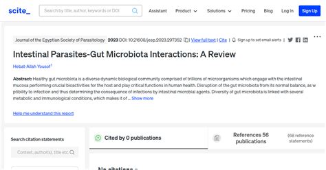 Intestinal Parasites Gut Microbiota Interactions A Review