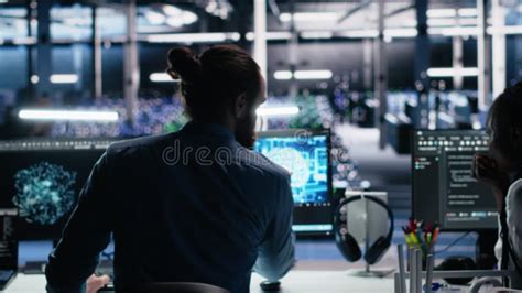 Teamworking Engineers Brainstorming In Data Center Reviewing Ai