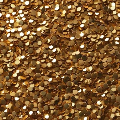 Closeup Golden Sequin Texture Premium Ai Generated Image