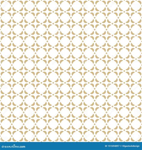 Abstract Geometric Seamless Pattern Subtle Gold And White Ornament Asian Motif Stock Vector