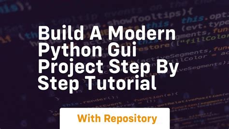 Build A Modern Python Gui Project Step By Step Tutorial Youtube