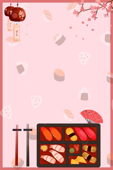 일본의 도시락 미식 포스터 일본 음식 음식 문화 만화 배경 포스터 배경 일러스트 및 사진 무료 다운로드 Pngtree