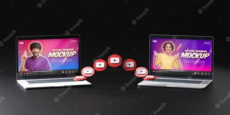 premium psd personal computer youtube interface