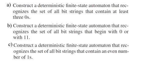 Solved A ﻿construct A Deterministic Finite State Automaton