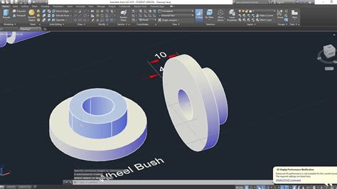 Autocad 2019 Tutorial 10 Solid Modelling Youtube