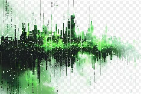 Premium Psd Hacker Intrusion Glitch With Binary Code Abstract Shapes