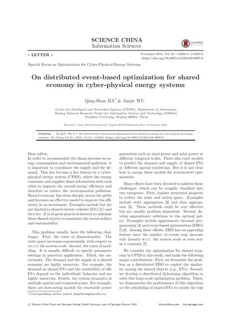 pdf on distributed event based optimization for shared economy in