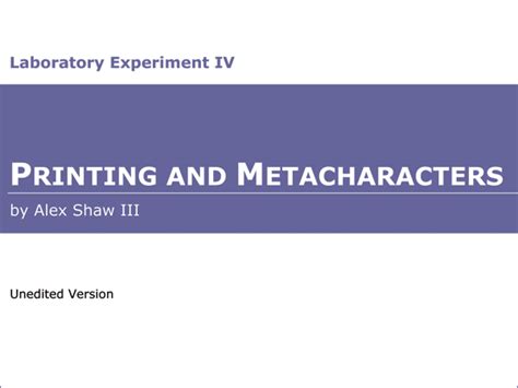 How To Print And Use Metacharacters In Linux