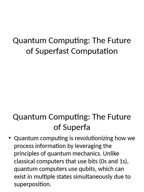 Quantumcomputingthefutureofsuperfastcomputation Pdf