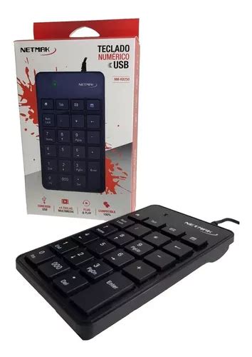 Teclado Numerico Usb Netmak Nm Kb250 Pc Notebook Usb Color Del Teclado Negro Idioma Español