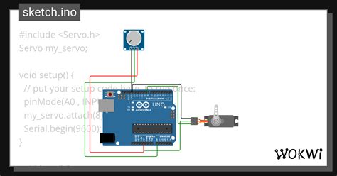 Potentio And Servo Wokwi Esp32 Stm32 Arduino Simulator