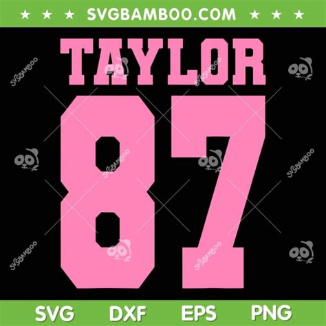Pink Numbers Taylor 87 Svg Png