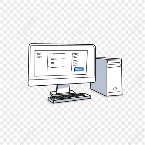 화이트 호스트와 개인용 컴퓨터 일러스트 클립 아트 사업 체계 Png 일러스트 무료 다운로드 Lovepik