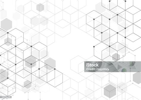 추상 상자 배경입니다 사각형 메쉬 현대 기술입니다 선이 있는 흰색 배경에 기하학적 큐브 셀입니다 벡터 일러스트 0명에 대한 스톡 벡터 아트 및 기타 이미지 Istock