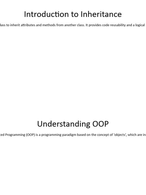 Introduction To Inheritance In Python V2 Pdf Inheritance Object