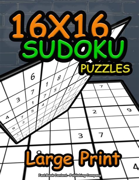 16x16 Giant Sudoku Puzzles Large Print Challenge Yourself With Worksheets Library