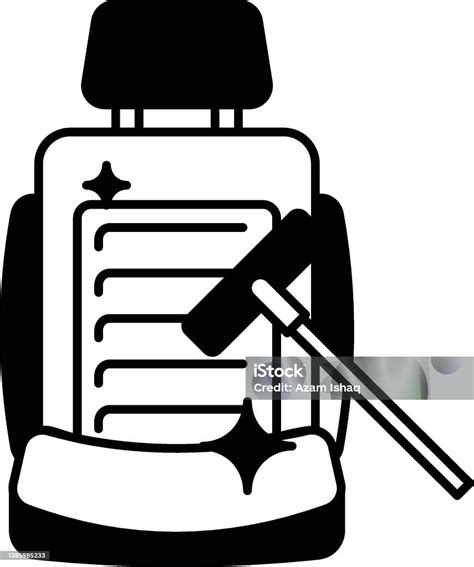 버킷 시트 스톡 일러스트 카시트 딥 클리닝 컨셉 인테리어 자동차 냄새 제거 벡터 아이콘 디자인 트럭 표면 청소 서비스 기호 차량
