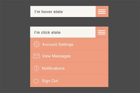 Simple Dropdown Menu Ui By Creative Vip Thehungryjpeg