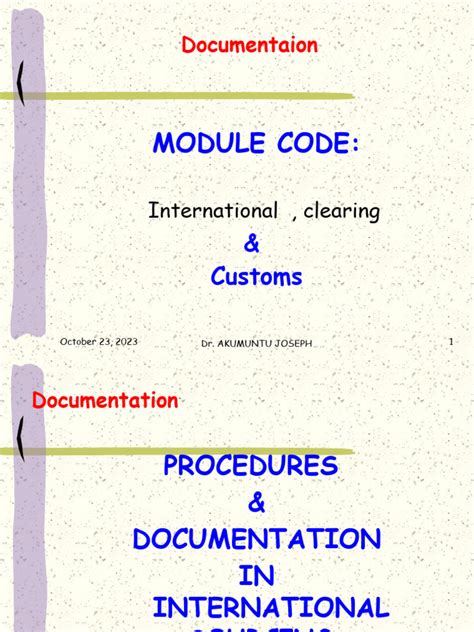 02 Procedures And Documentation Pdf Cargo Bill Of Lading