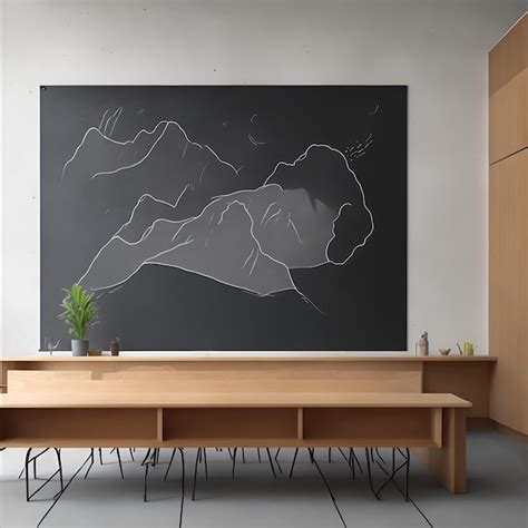 Premium Ai Image Representation Of A Large Class With A Huge Blackboard To Teach