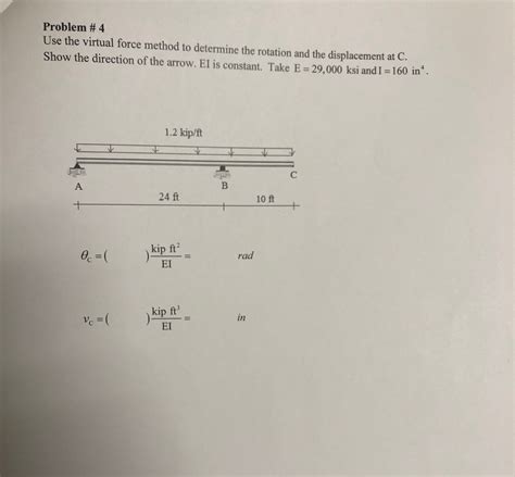 solved problem 4 use the virtual force method to determine