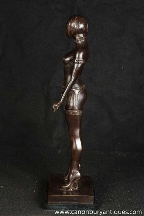 Erotic Bronze Nude Figurine By Bruno Zach Dominatrix Sex