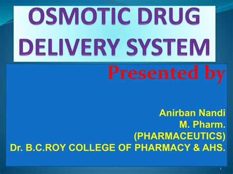 Osmotic Drug Delivery System Pptx