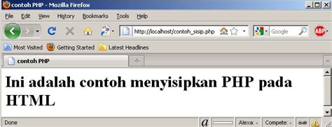 Samsoleh Memasukkan Sintak Php Ke Dalam Html
