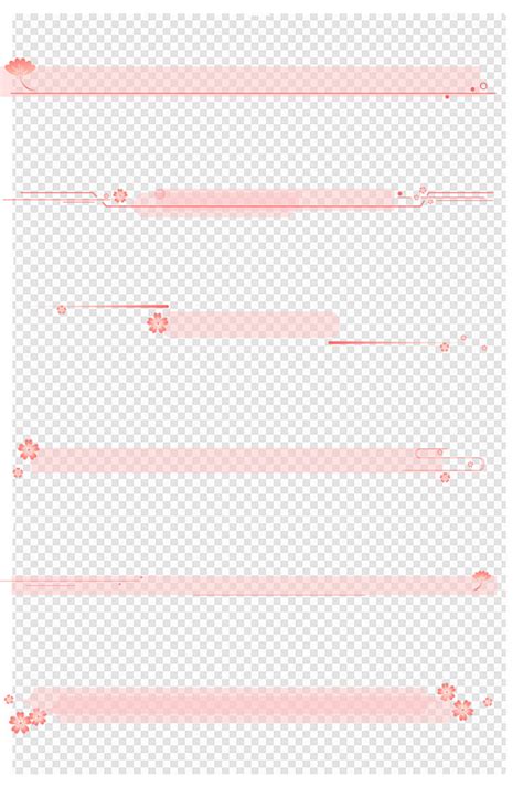 春日樱花页眉页脚粉色浪漫小清新页码设计