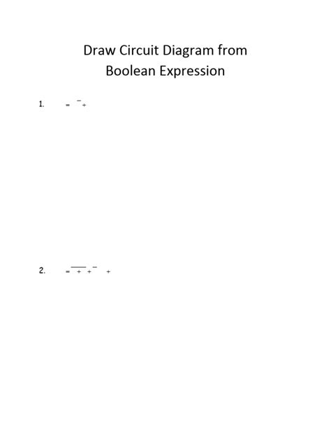 Draw Circuit Diagram From Boolean Expression Pdf