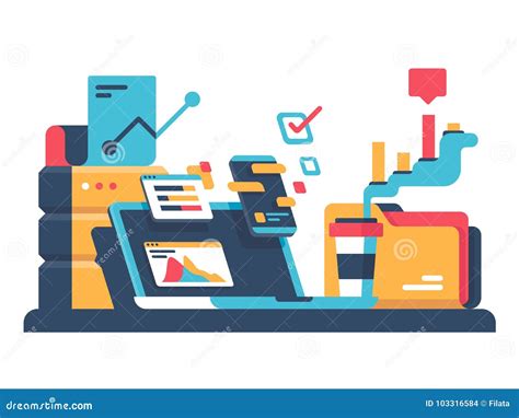Statistical Data Of Diagram And Graphics Stock Vector Illustration Of