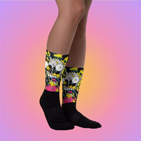 Exploded Bart Simpson Socks Etsy