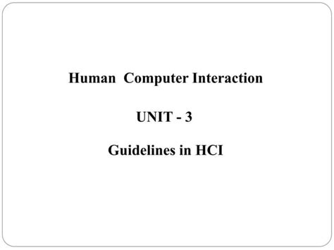 Hci Unit 3pptx Operating Systems Computer Software And Applications