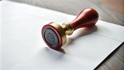 Estampa Do Notário No Papel Ou No Certificado Do Contrato Imagem Premium Gerada Com Ia