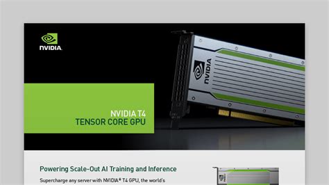 NVIDIA T Tensor Core GPU For AI Inference NVIDIA Data Center