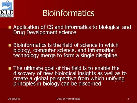APPLICATIONS OF BIOINFORMATICS IN DRUG DISCOVERY AND PROCESS