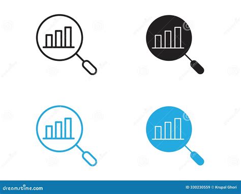 Predict Forecast Icon Black And White Vector Outline Sign 330230559