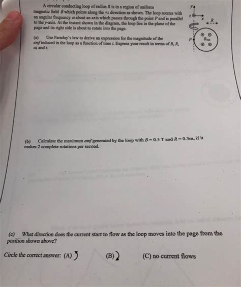 solved a circular conducting loop of radius r is in a region