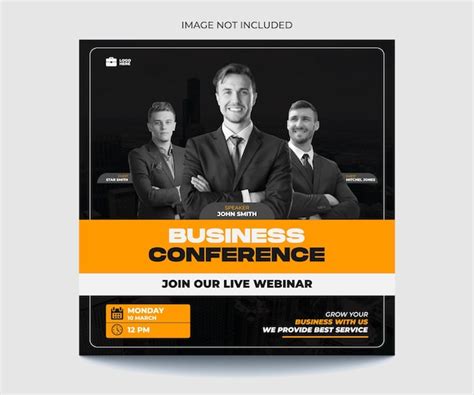 Premium Vector Business Webinar Social Media Post Template