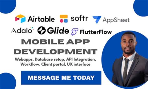 Build Mobile Apps Flutterflow Adalo Airtable Softr Glide Appsheet Client Portal By Dan23sales