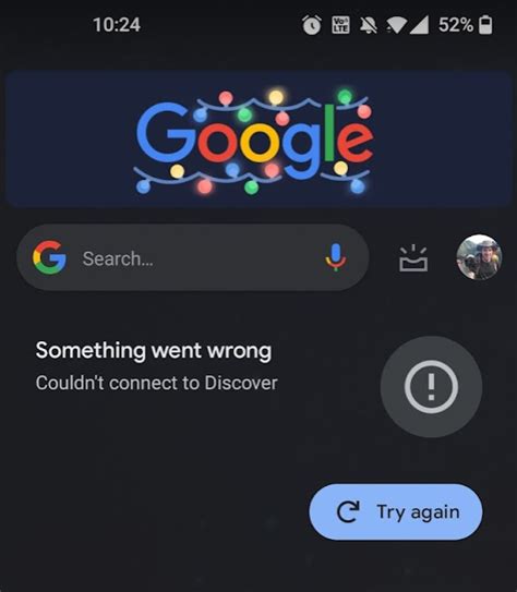 Google Discover says "Something went wrong" - How to fix? - Android Enthusiasts Stack Exchange