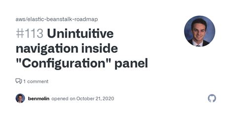Unintuitive Navigation Inside Configuration Panel Issue 113 Aws