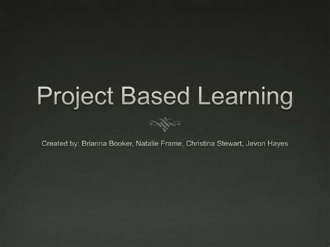 projetc based learning checklist pdf