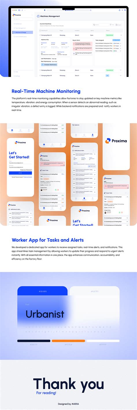 Proxima Smart Factory Analytics Platform Behance