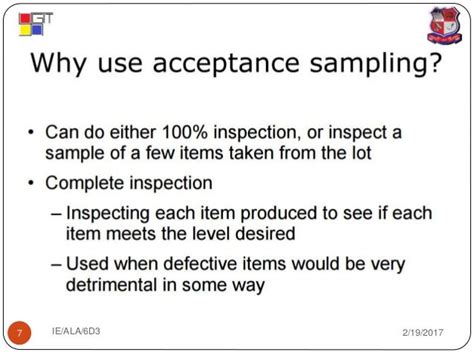 Presentation On Acceptance Sampling Plans