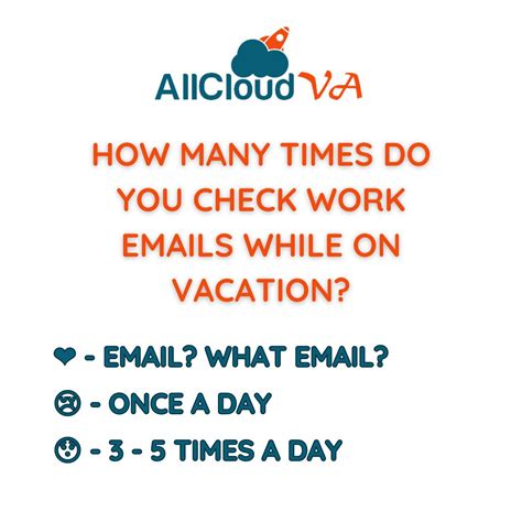 Allcloud Va On Linkedin How Many Times Do You Check Work Emails While On Vacation