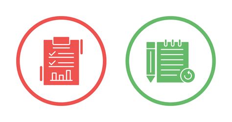 Report List And Rechecked Notes Icon Vector Art At Vecteezy