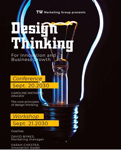 Design Thinking Poster Template Visme