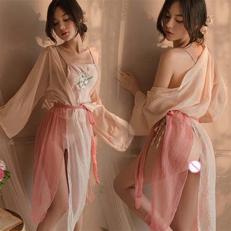 Yj Womens Exotic Lingerie Traditional Chinese Women Hanfu Clothing